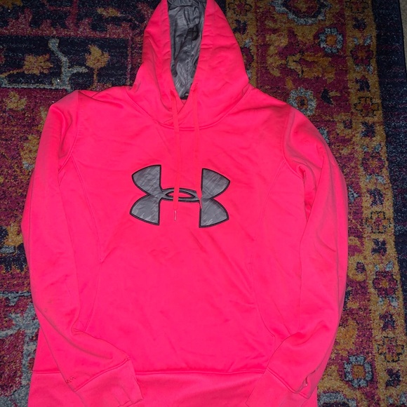 Under Armour | Tops | Neon Pink Under Armour Sweatshirt Xl | Poshmark